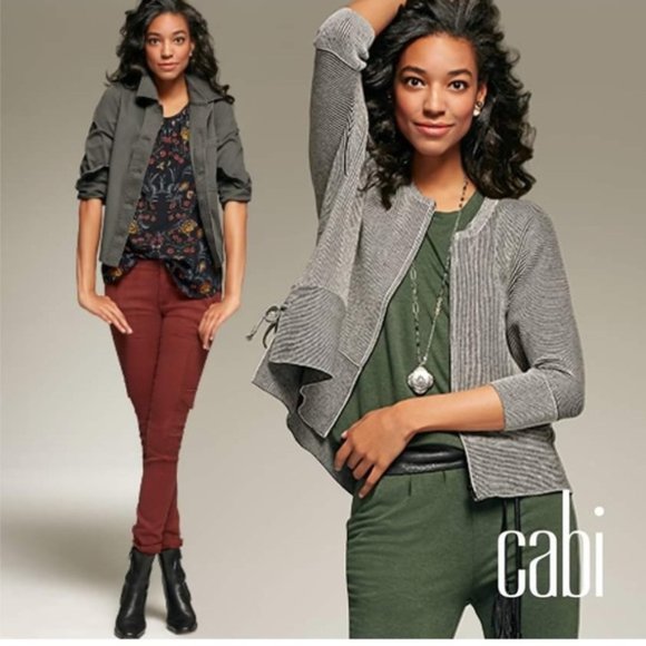 CAbi | Sweaters | Cabi 3526 Cupids Cardigan In Black White Stripe Small ...